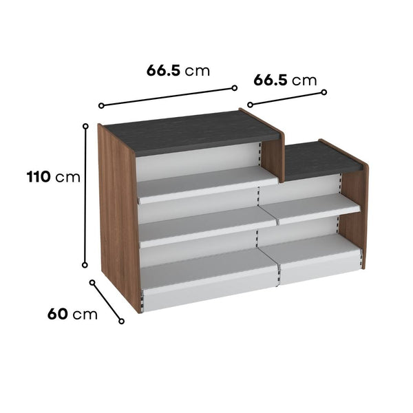 Shop Counter - With Side Drop (133) | Dynamic Shelf UK – DynamicShelf